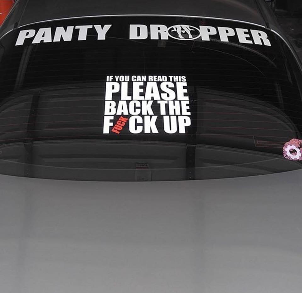Back The Fuck Up Decal - Anti-Tailgating Vinyl Sticker | 6FOOT4HONDA ...